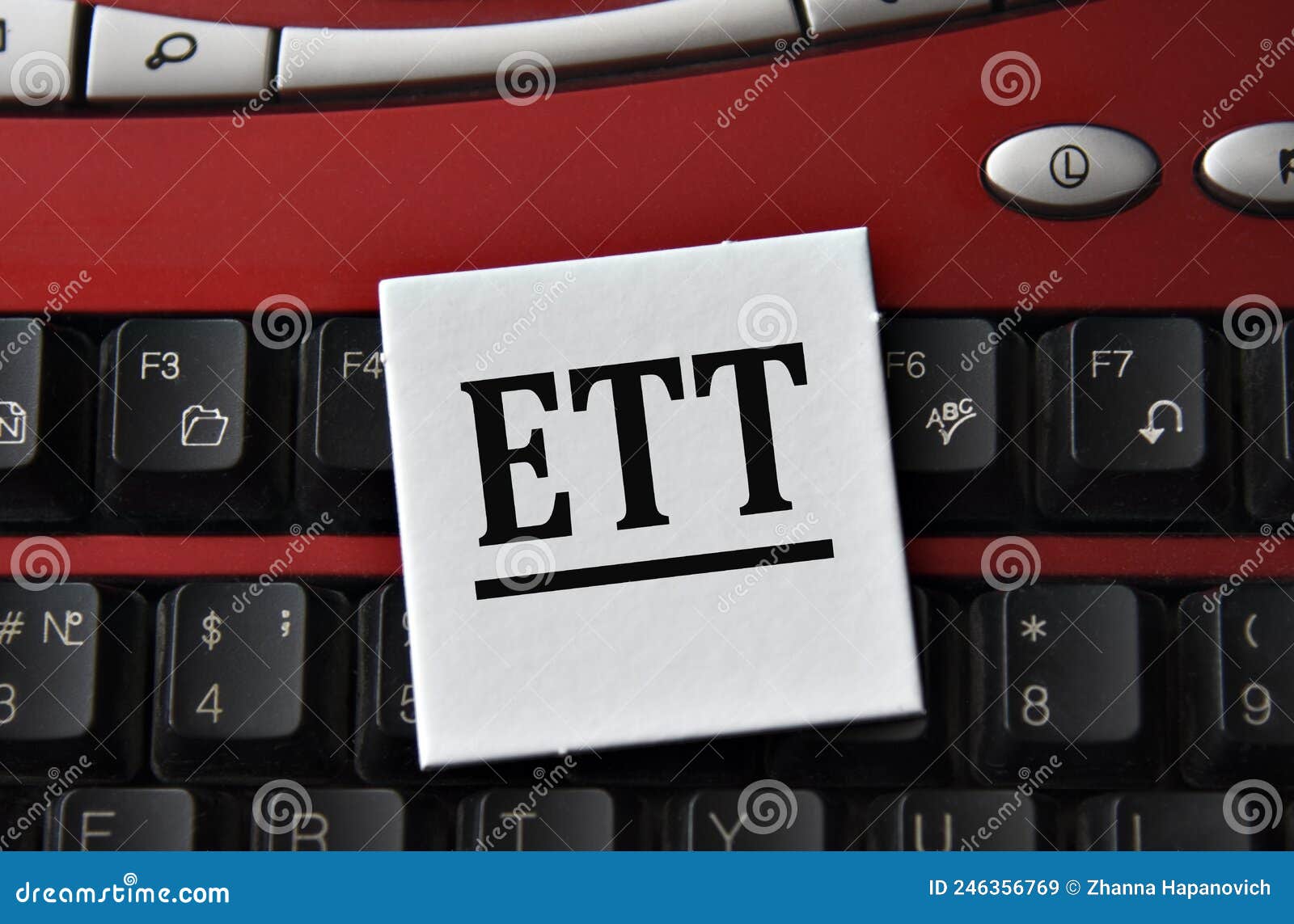 ETT - Abbreviation on a White Sheet Against the Background of a ...