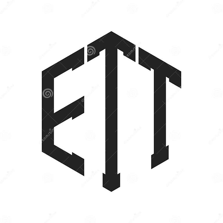 ETT Logo Design. Initial Letter ETT Monogram Logo Using Hexagon Shape ...