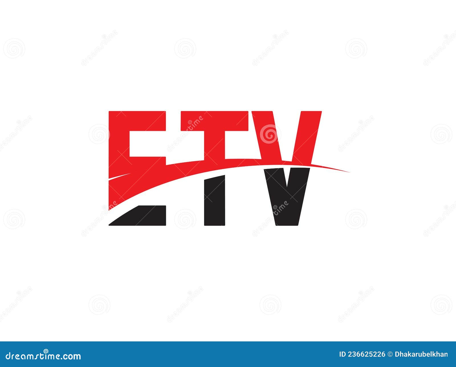 ETV Letter Initial Logo Design Vector Illustration Stock Vector ...