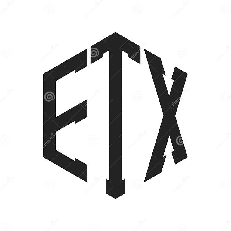 ETX Logo Design. Initial Letter ETX Monogram Logo Using Hexagon Shape ...