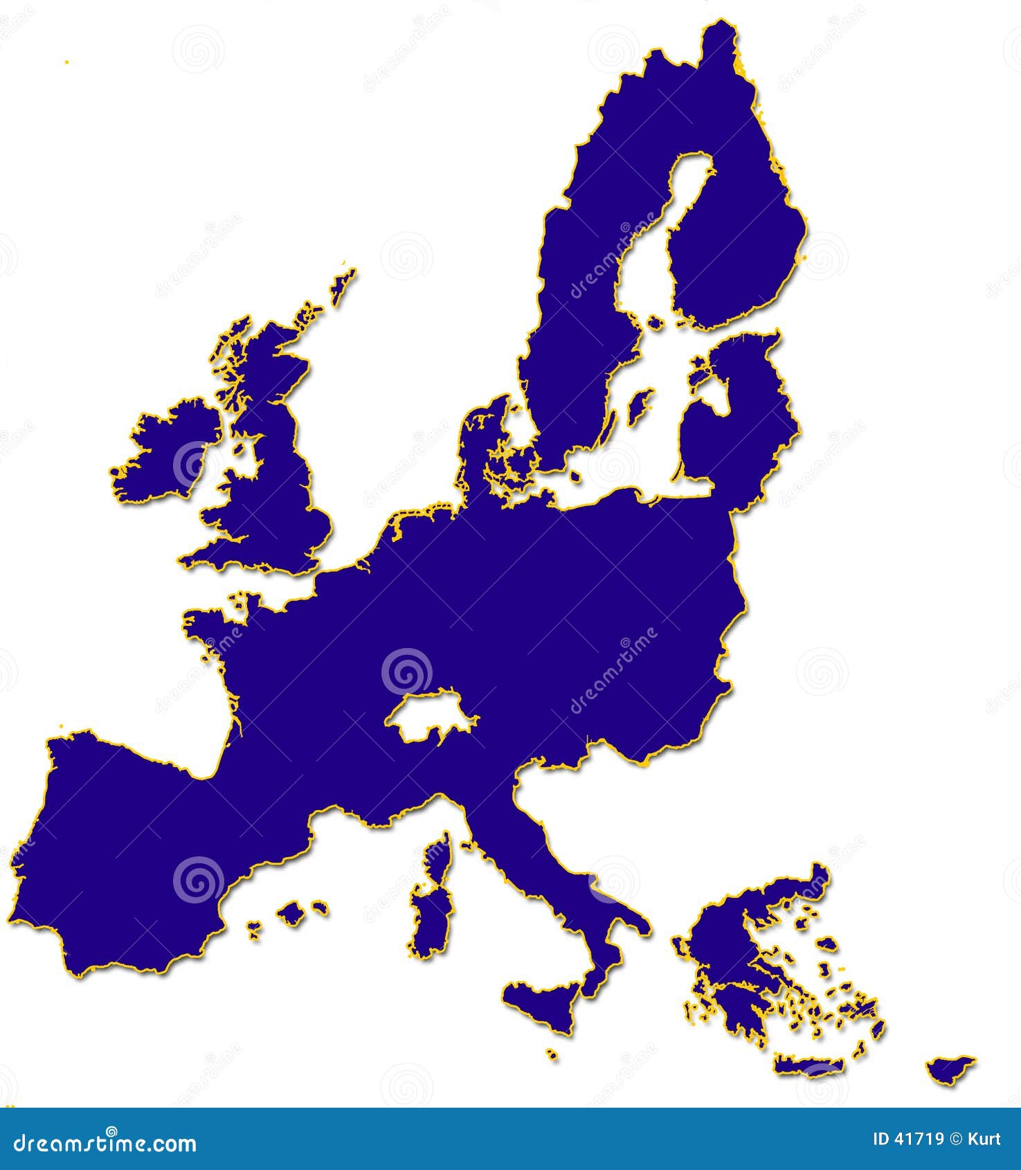 EU 2004 Outline stock illustration. Illustration of france - 41719