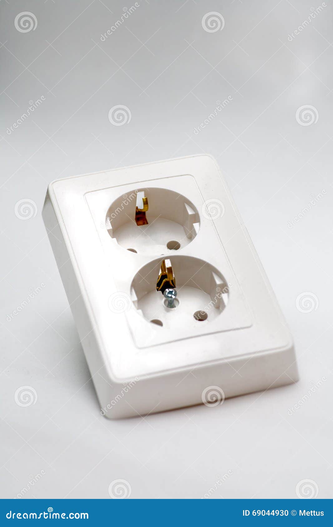 EU Electrical Outlet on a White Stock Photo - Image of object, european ...
