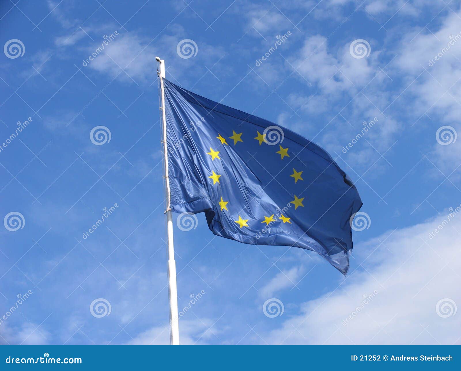 EU flag stock photo. Image of white, flag, pole, yellow - 21252