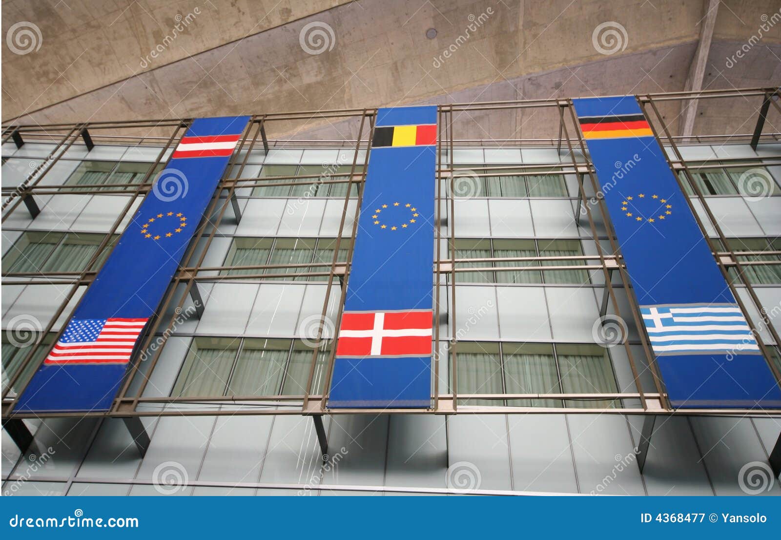 EU flag on building stock image. Image of 1958, election - 4368477
