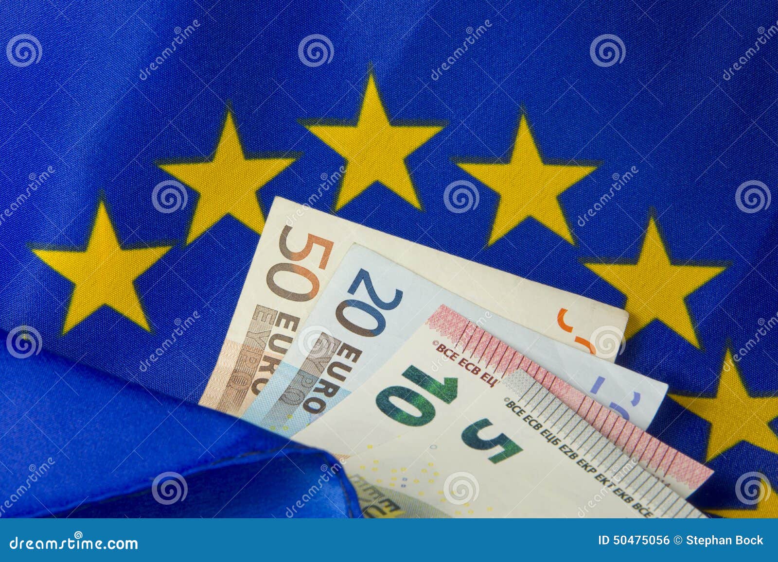 EU flag and Euro notes stock photo. Image of european - 50475056