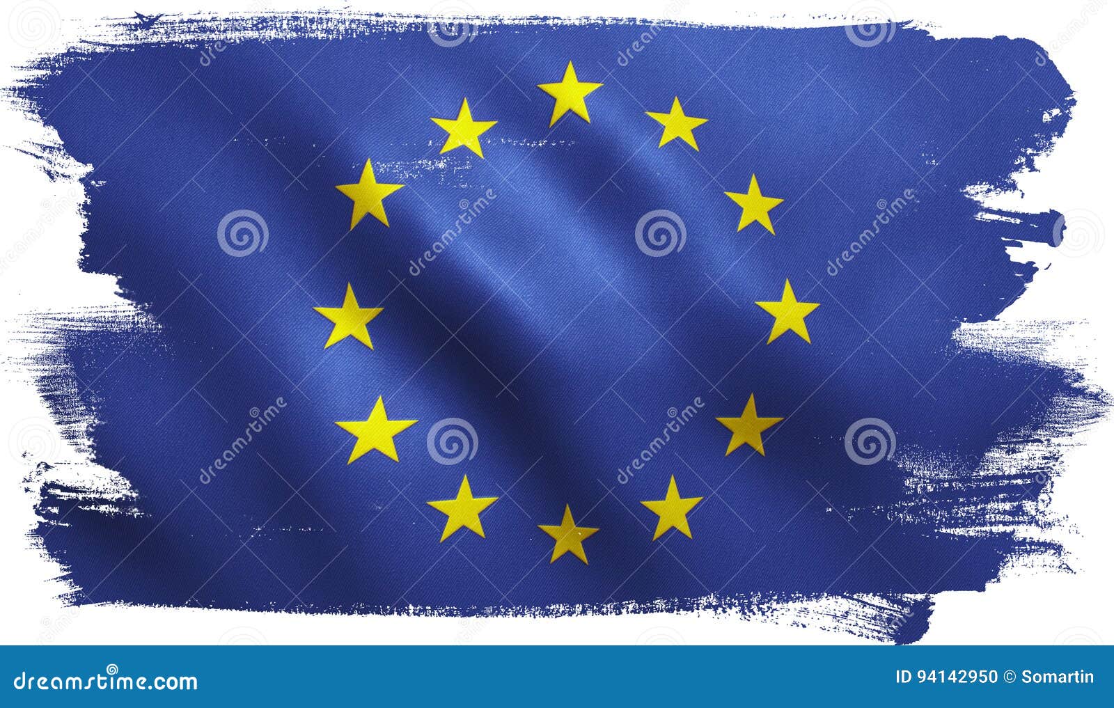 EU Flag stock illustration. Illustration of dimensional - 94142950