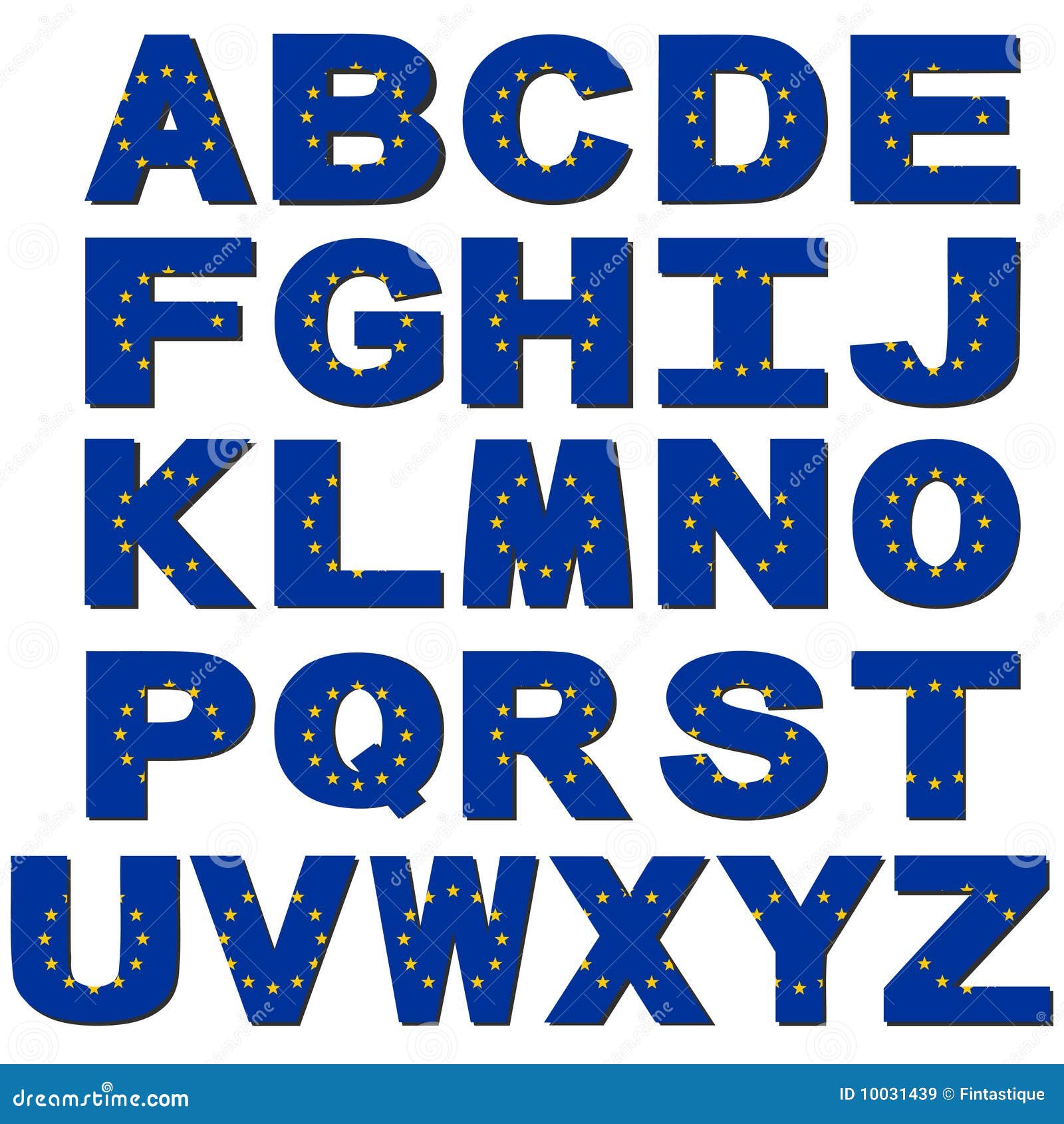 EU flag font stock vector. Illustration of flag, text - 10031439