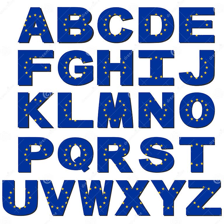 EU flag font stock vector. Illustration of flag, text - 10031439