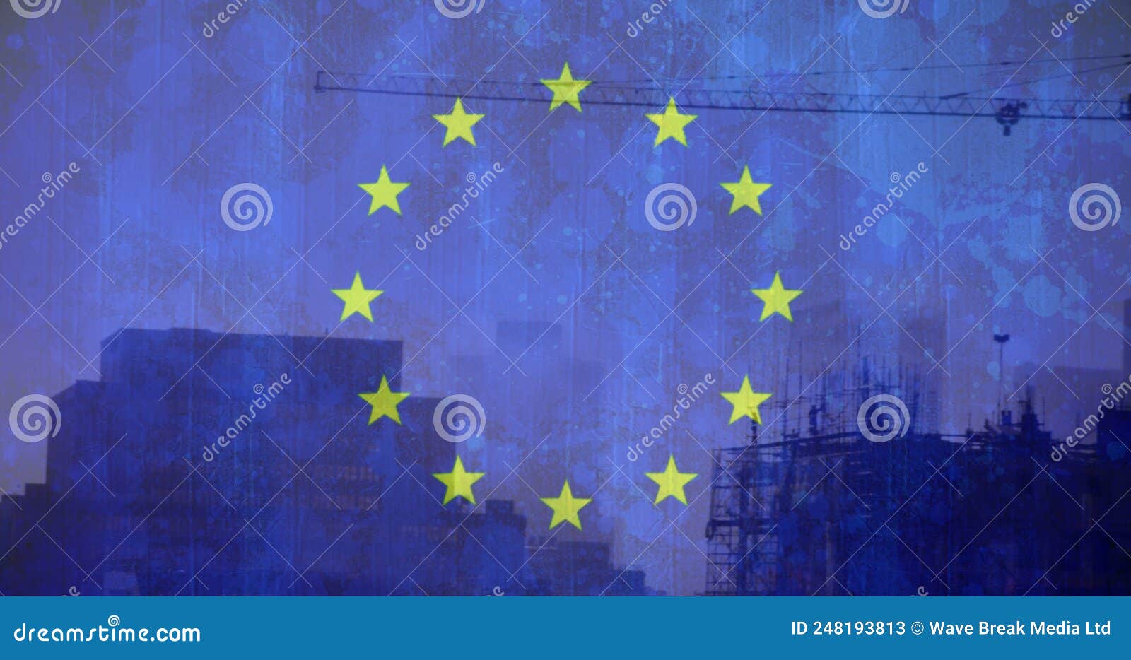EU Flag image stock image. Image of flag, construction - 248193813