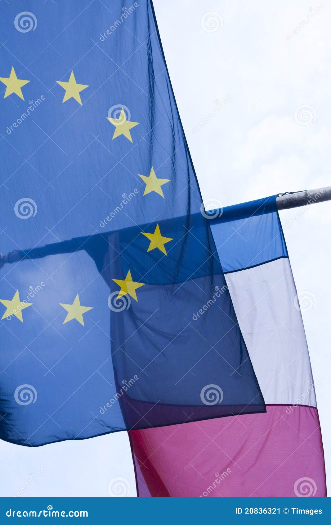 EU and French flag stock image. Image of tricolore, union - 20836321