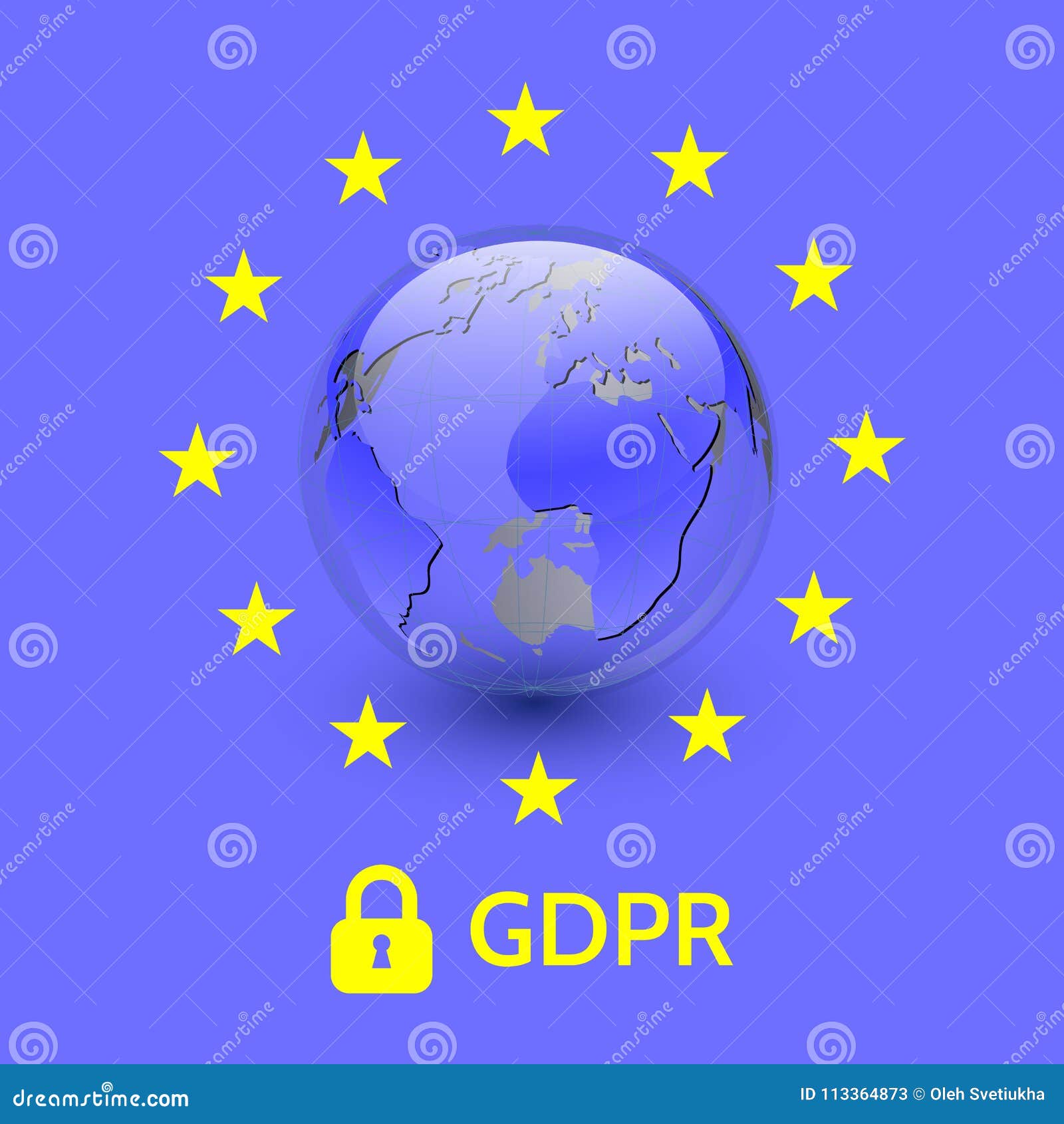 EU General Data Protection Regulation. Eu Gdpr Vector Illustration ...