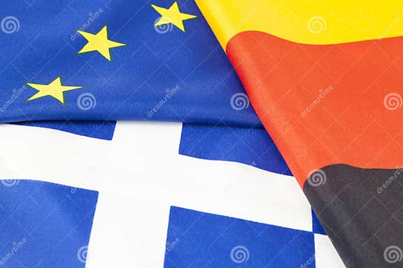 EU, german and greek flag stock photo. Image of greek - 58158404