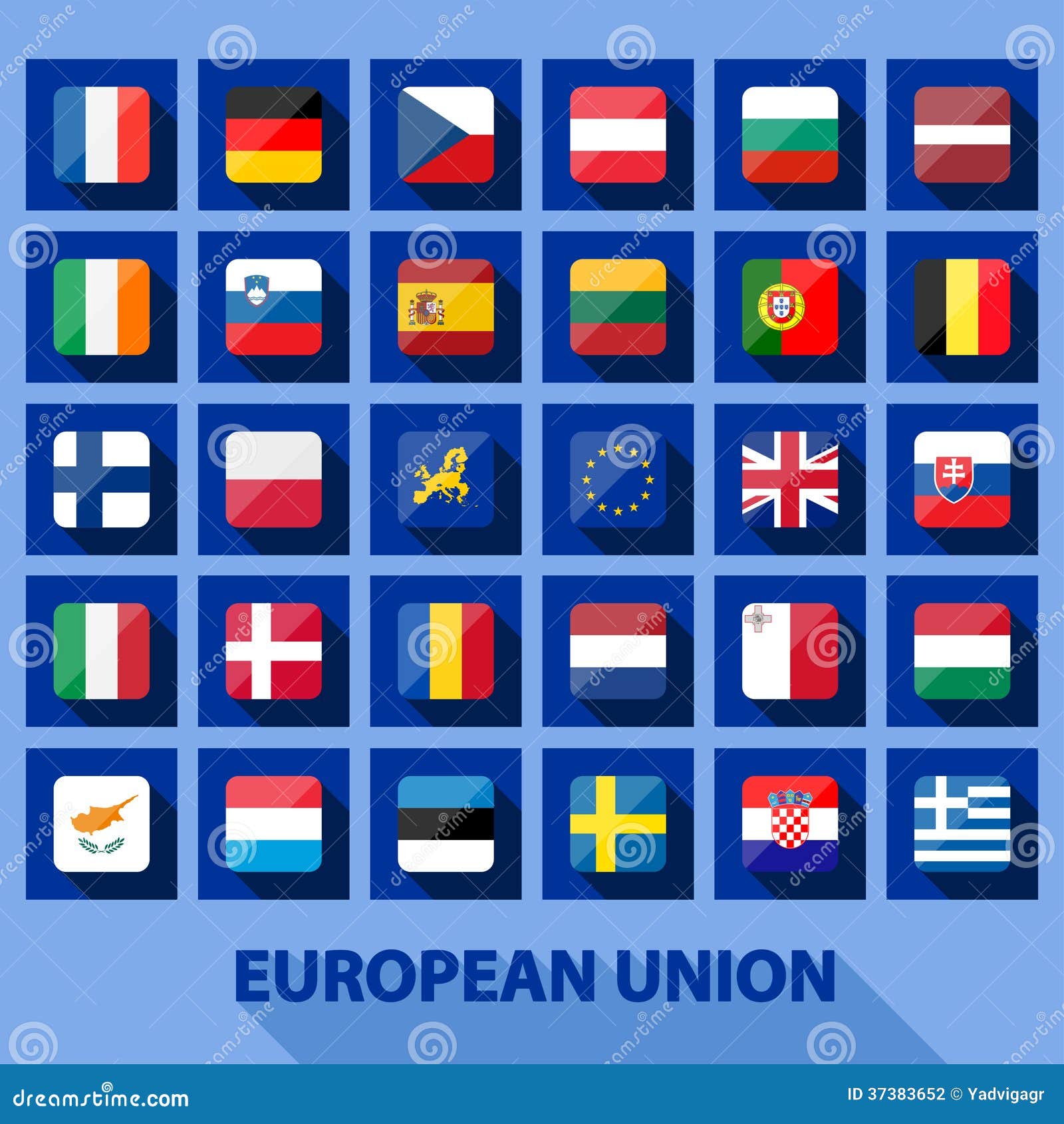 EU icons stock vector. Illustration of atlas, color, navigation - 37383652