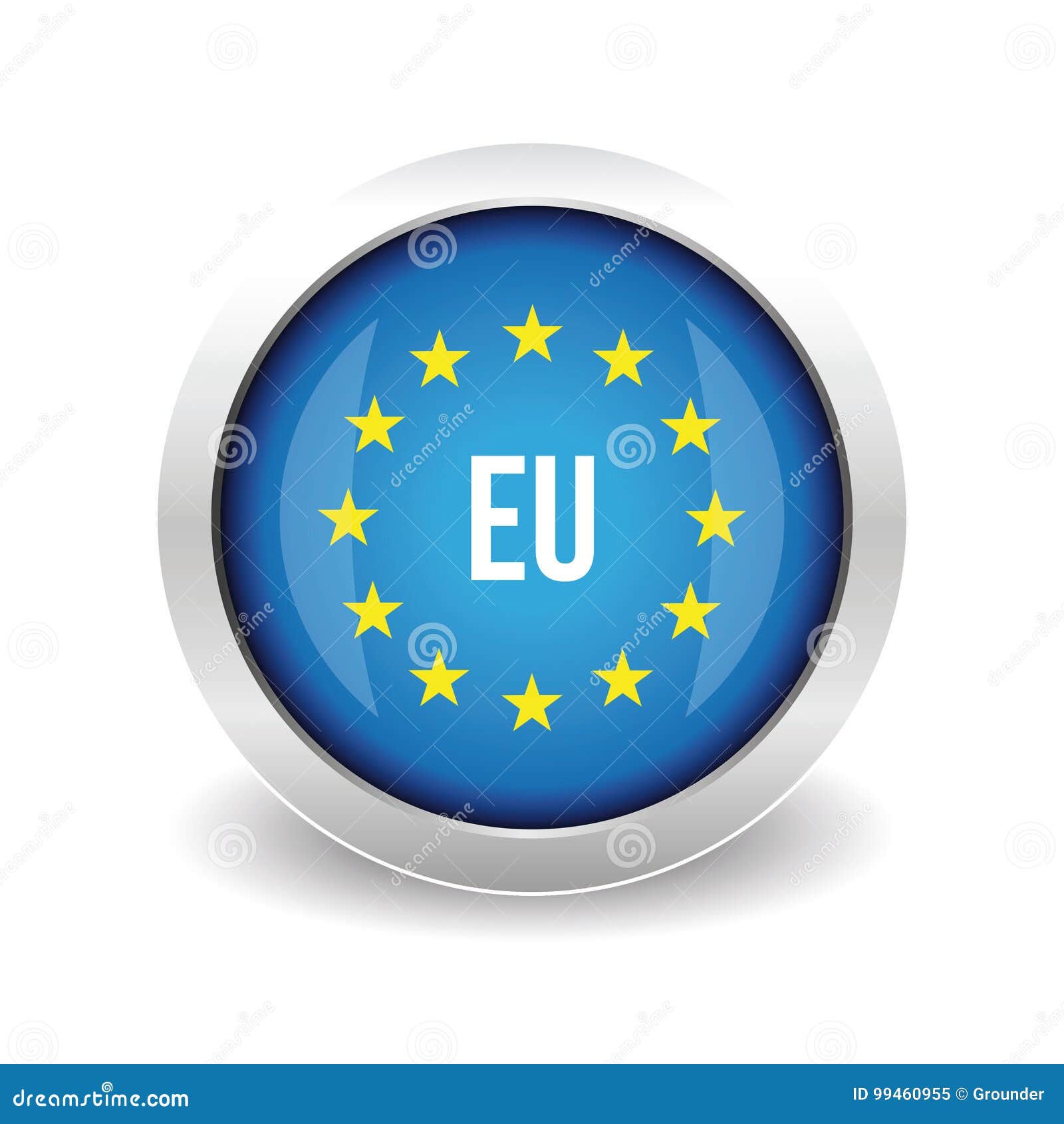 EU Logo. European Union Button Stock Vector - Illustration of star ...