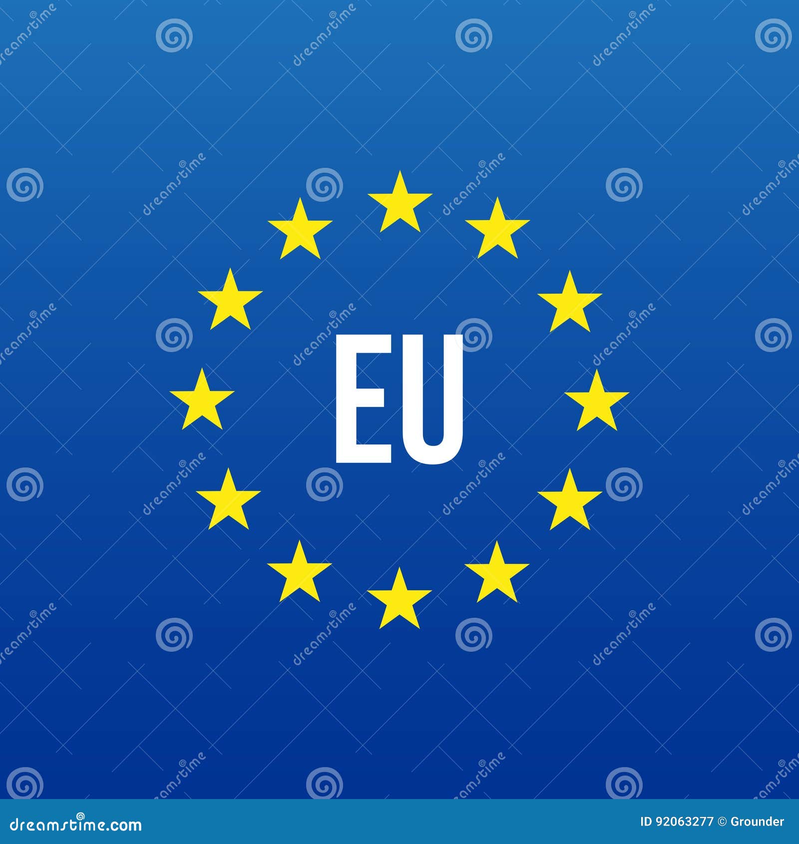 EU logo. European union stock vector. Illustration of europe - 92063277
