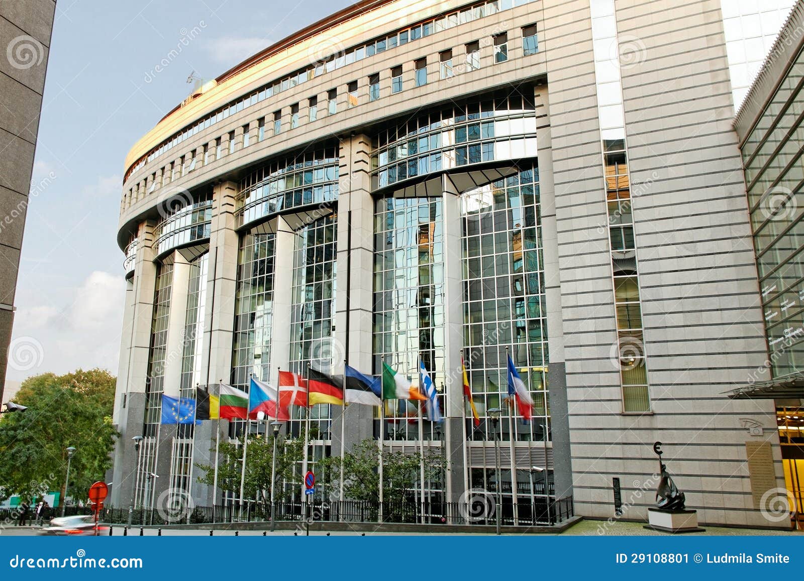 The EU Parliament. stock image. Image of glass, symbol - 29108801