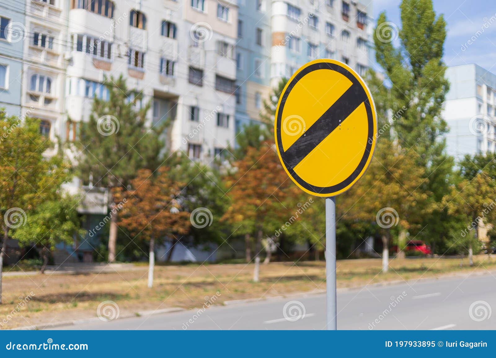 EU Road Sign End of All Restrictions Stock Image - Image of white ...
