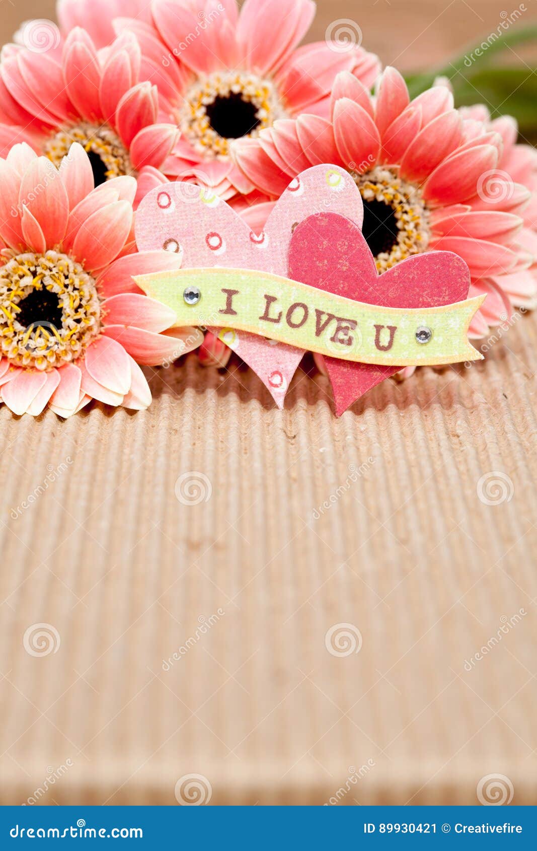 Eu Te Amo - Com Flores Cor-de-rosa Imagem de Stock - Imagem de palavra ...