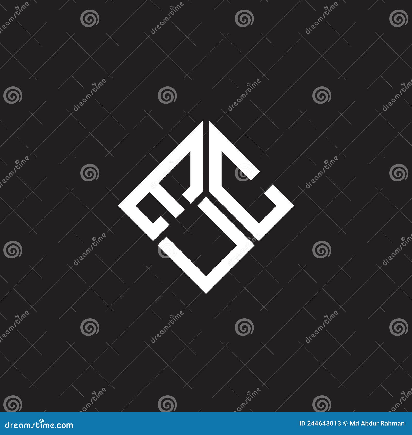 EUC Letter Logo Design on Black Background. EUC Creative Initials ...