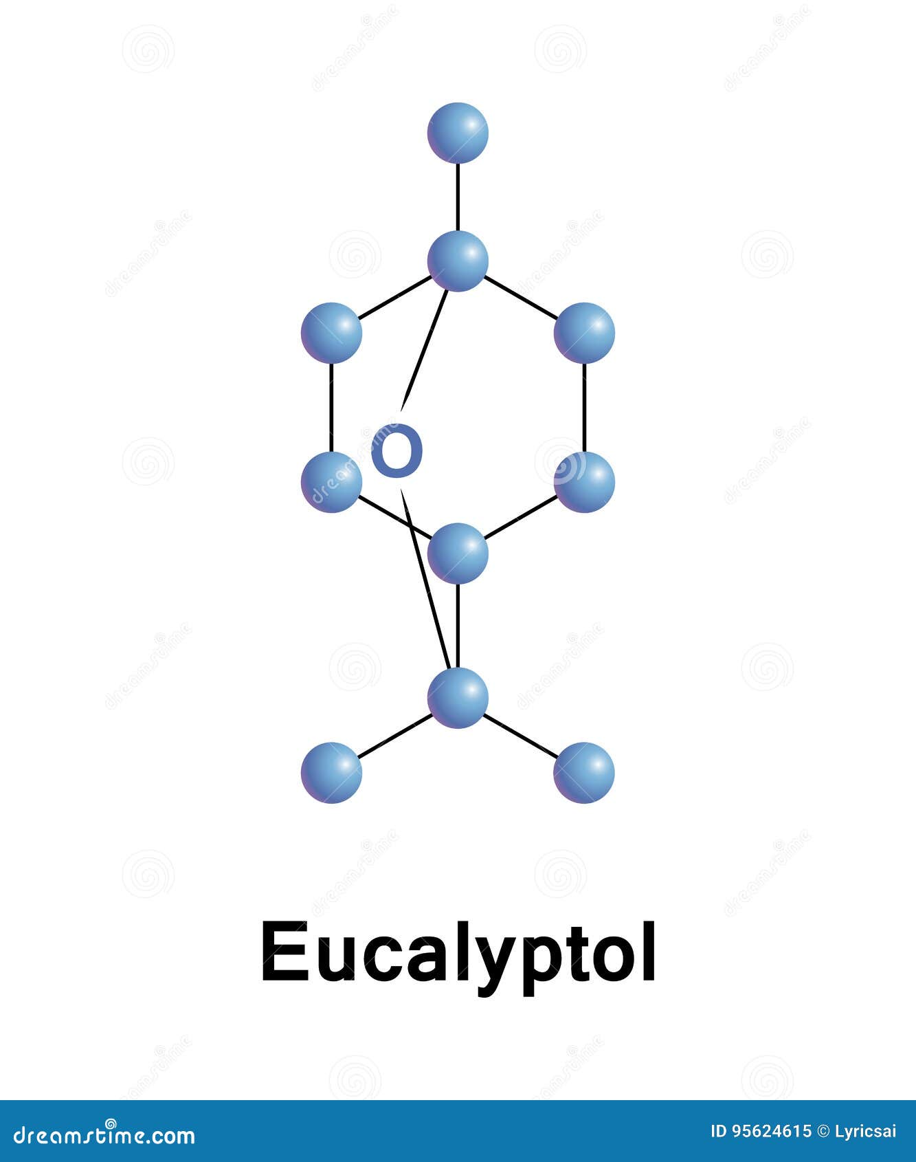 Eucalyptol Cyclic Ether and a Monoterpenoid. Stock Vector ...