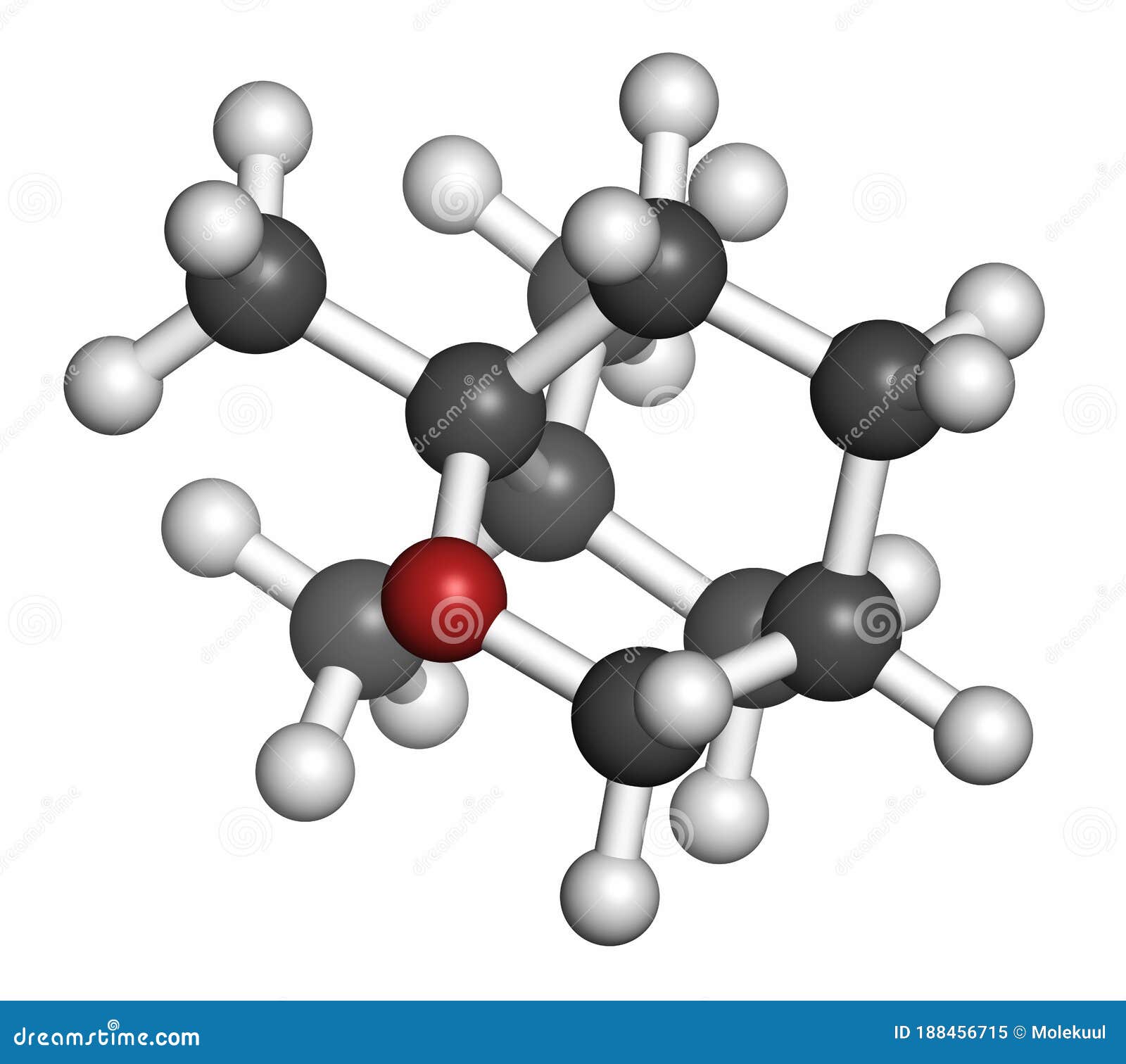 Eucalyptol Eucalyptus Oil Molecule, 3D Rendering. Atoms are Represented ...