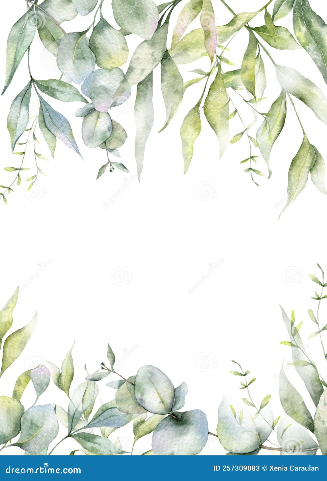 Eucalyptus Branches Watercolor, Floral Frame, Greenery Frame, Floral ... Eucalyptus Branches Watercolor, Floral Frame, Greenery Frame, Floral ...