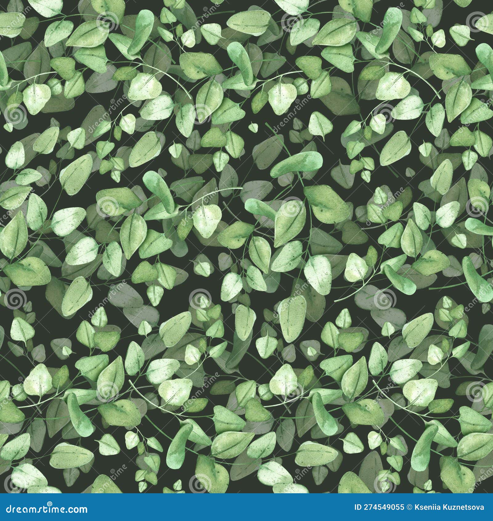 Eucalyptus Pattern for a Rustic Background. for Banner Design, Textile ...