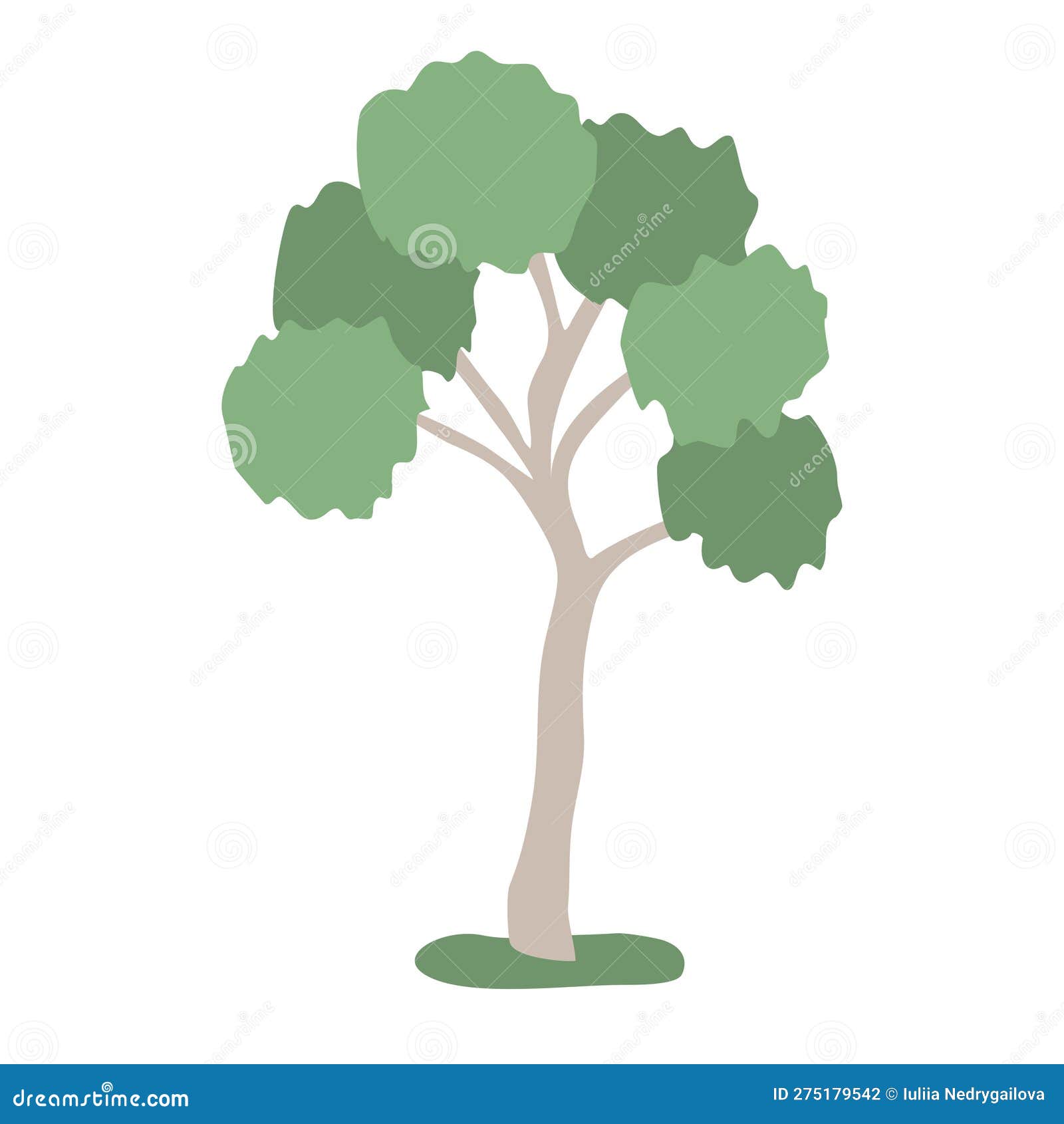 Eucalyptus Tree Icon Flat Style Vector Illustration Stock Illustration ...