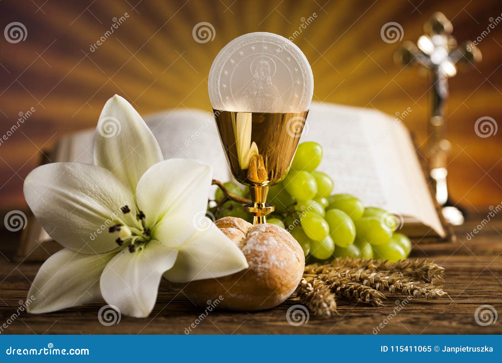Eucharistie, Sacrement De Fond De Communion Image stock - Image du ...