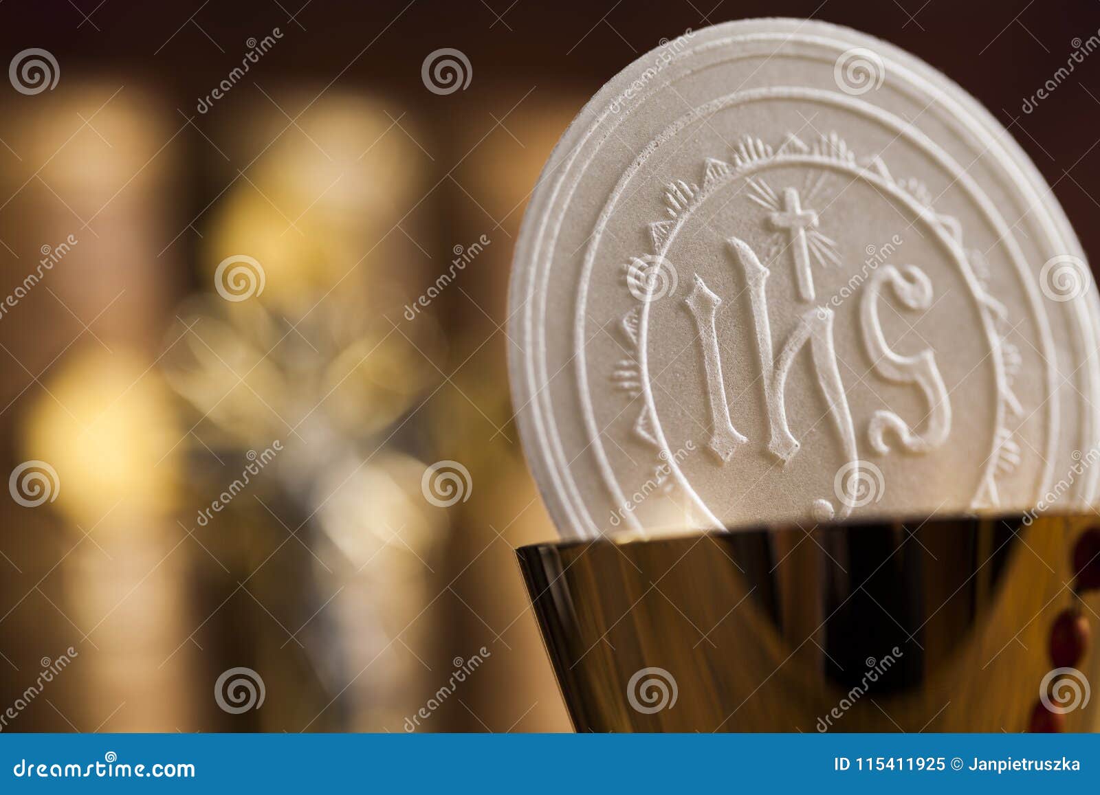 Eucharistie, Sacrement De Fond De Communion Image stock - Image du ...