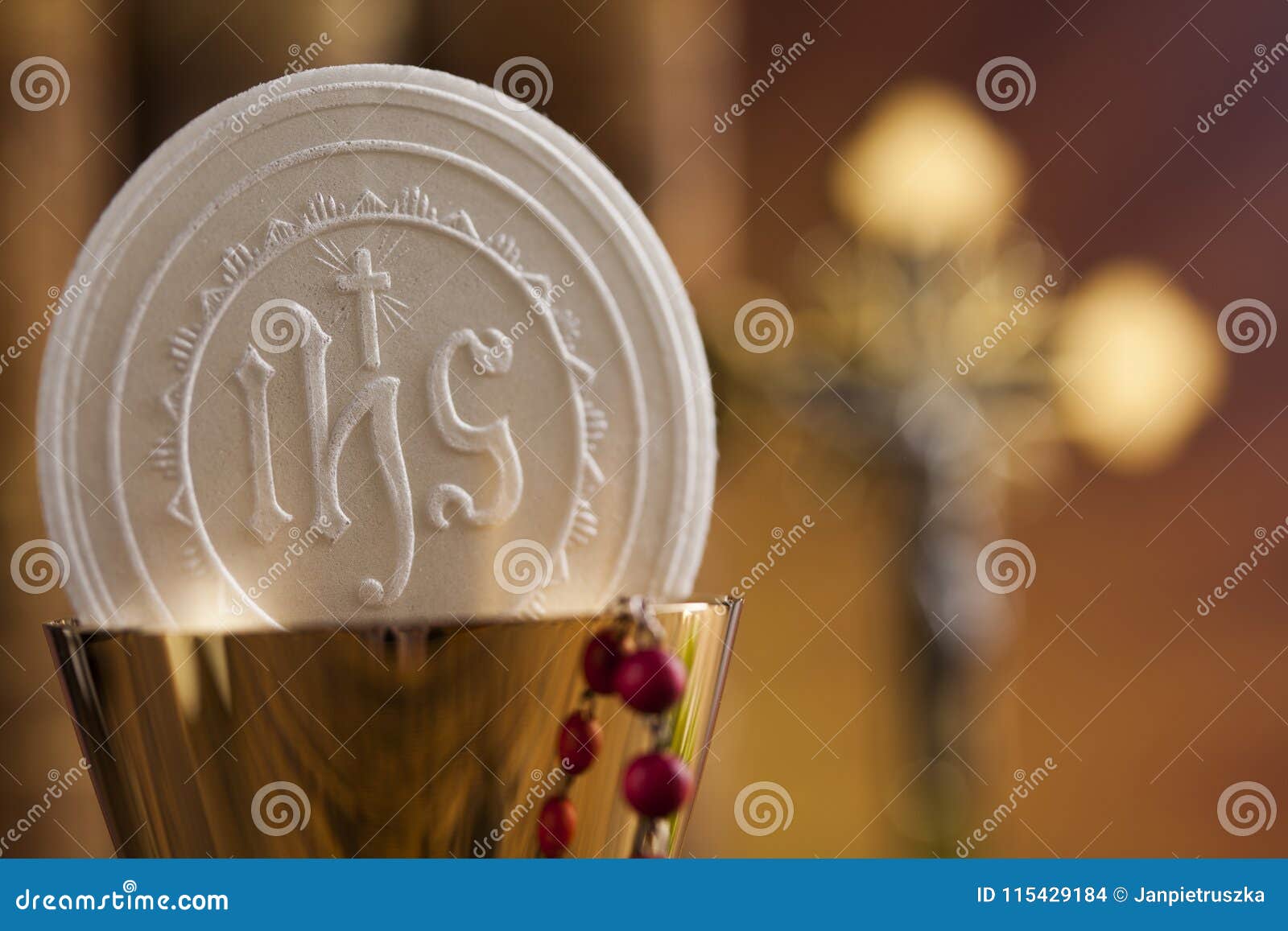 Eucharistie, Sacrement De Fond De Communion Photo stock - Image du ...