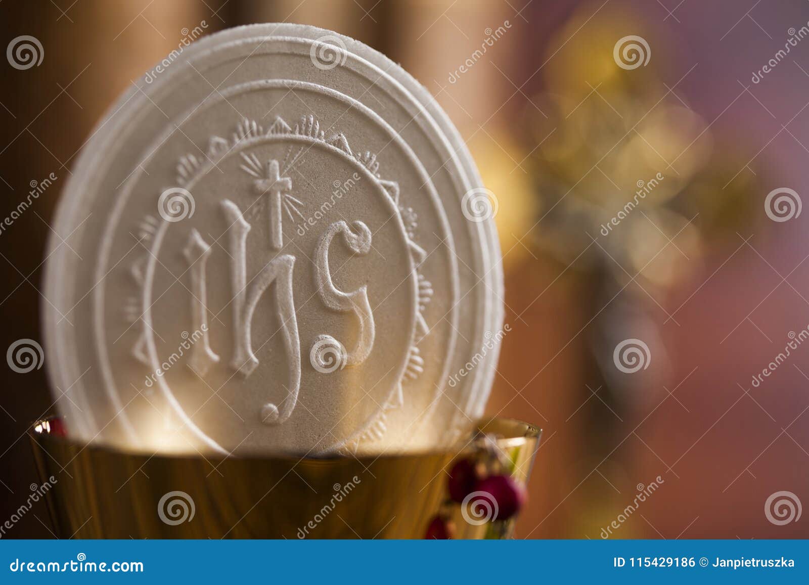 Eucharistie, Sacrement De Fond De Communion Photo stock - Image du ...