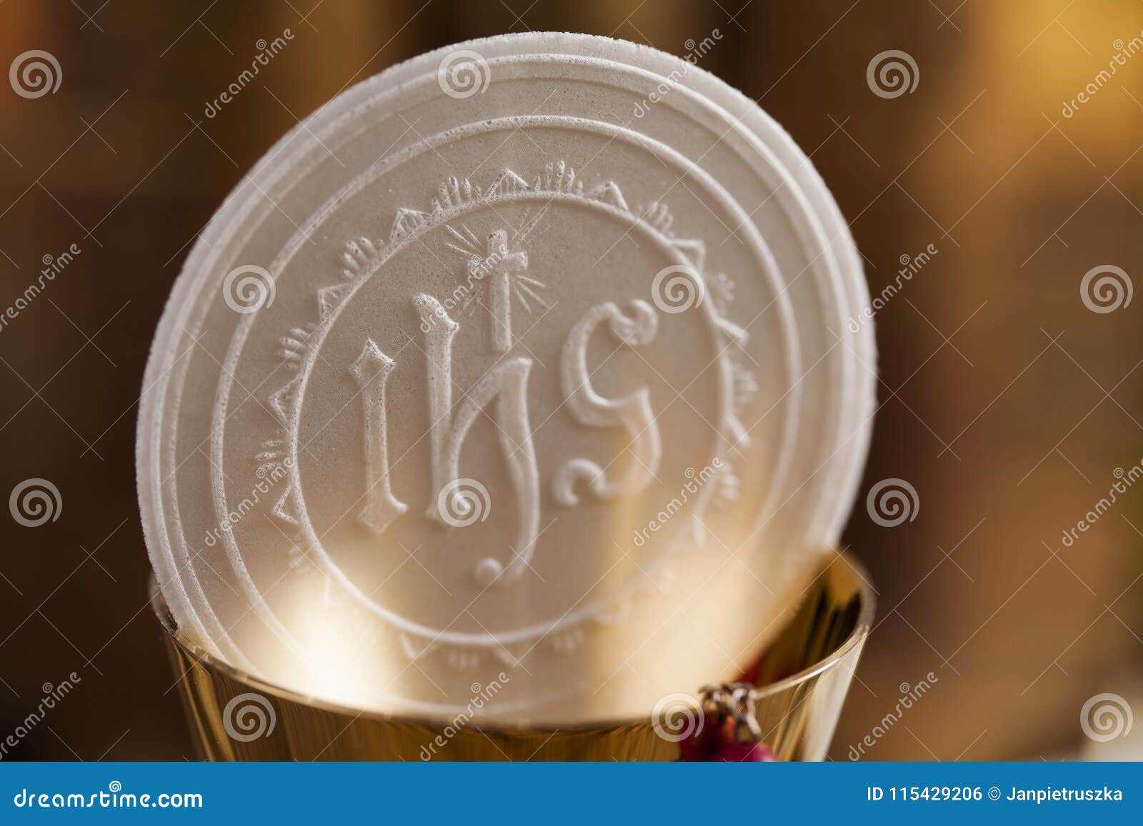 Eucharistie, Sacrement De Fond De Communion Photo stock - Image du ...
