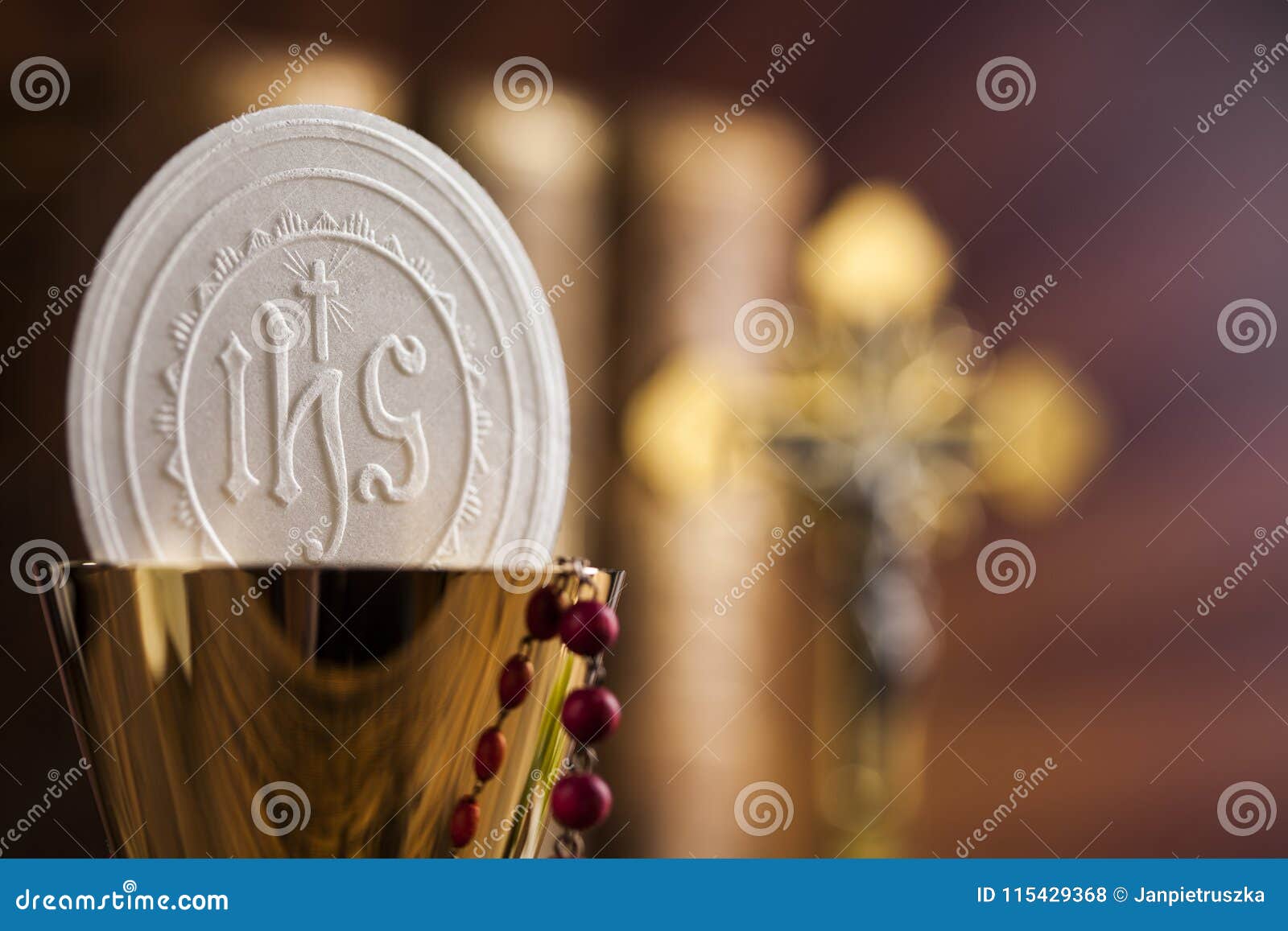 Eucharistie, Sacrement De Fond De Communion Photo stock - Image du ...