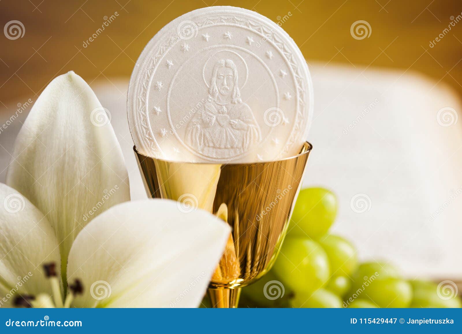 Eucharistie, Sacrement De Fond De Communion Image stock - Image of ...