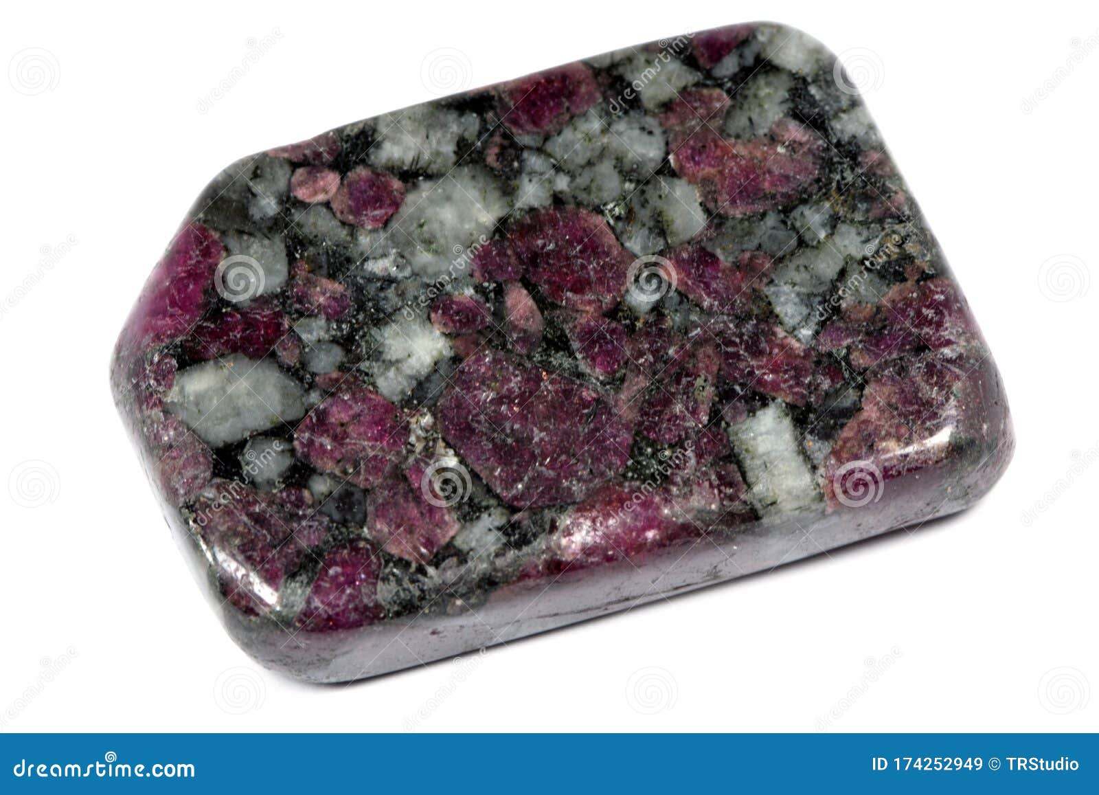 Eudialyte Polished stock image. Image of gemstone, macro - 174252949