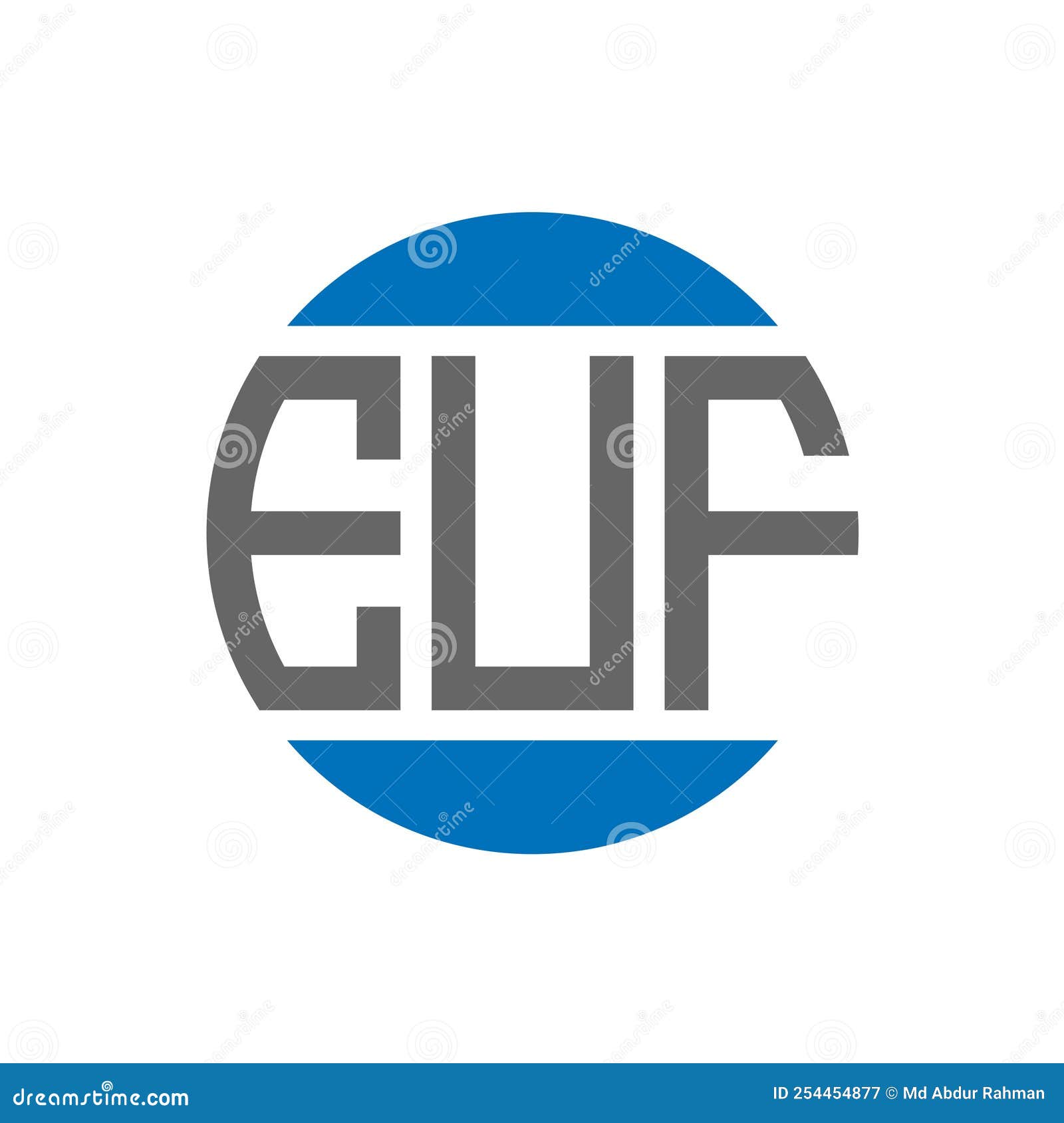 EUF Letter Logo Design on White Background. EUF Creative Initials ...