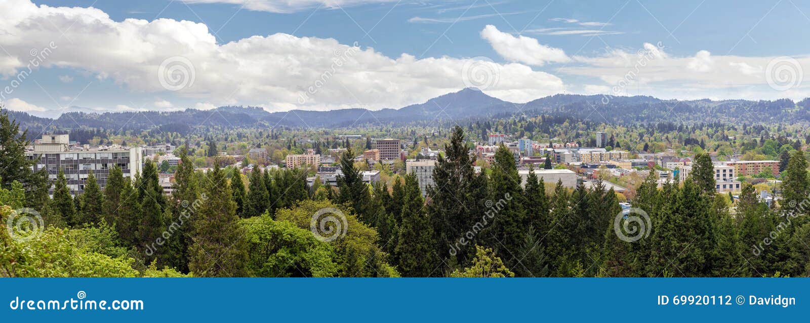 Eugene Downtown De Skinner Butte Park Panorama Foto de archivo - Imagen ...