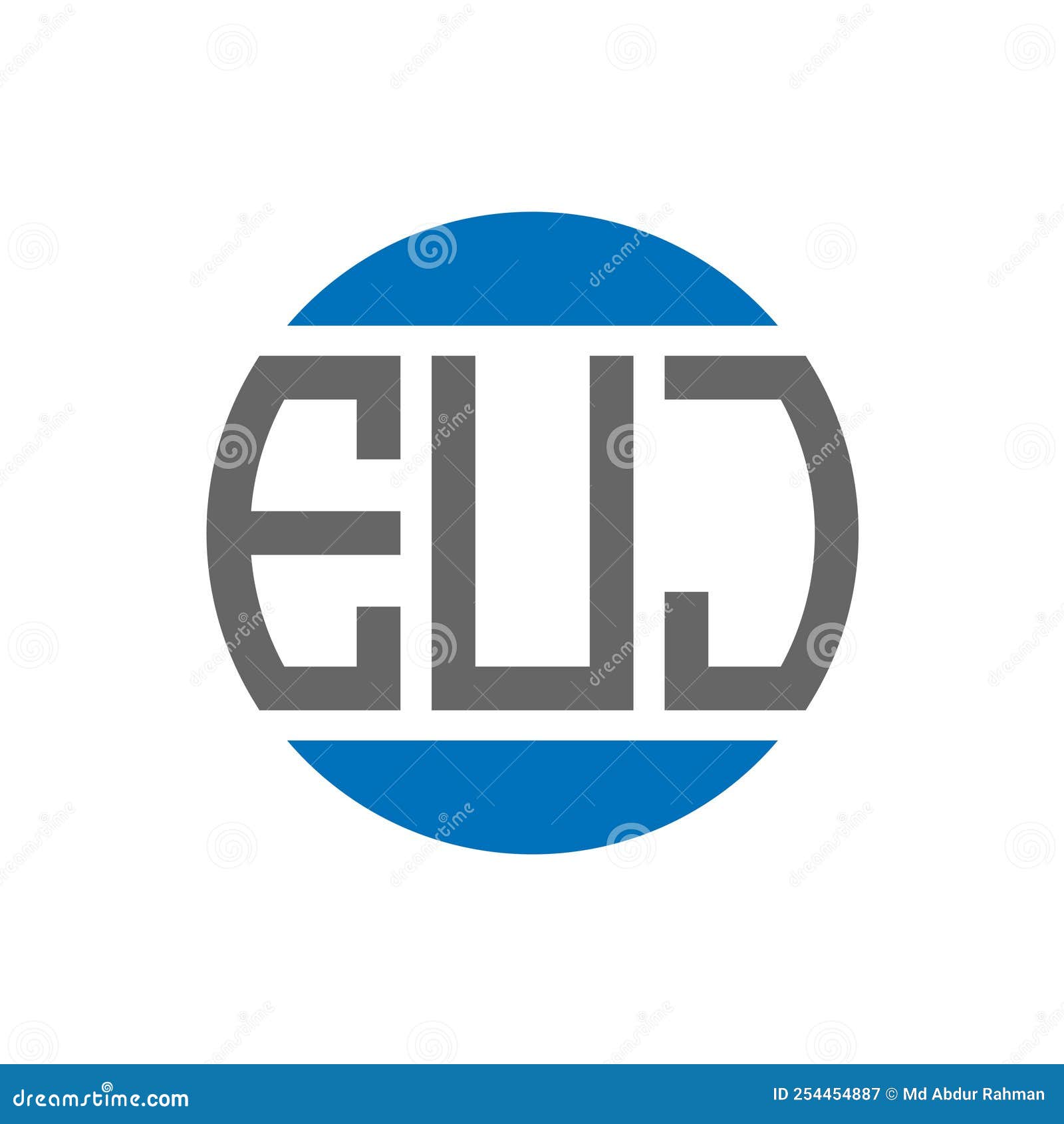 EUJ Letter Logo Design on White Background. EUJ Creative Initials ...