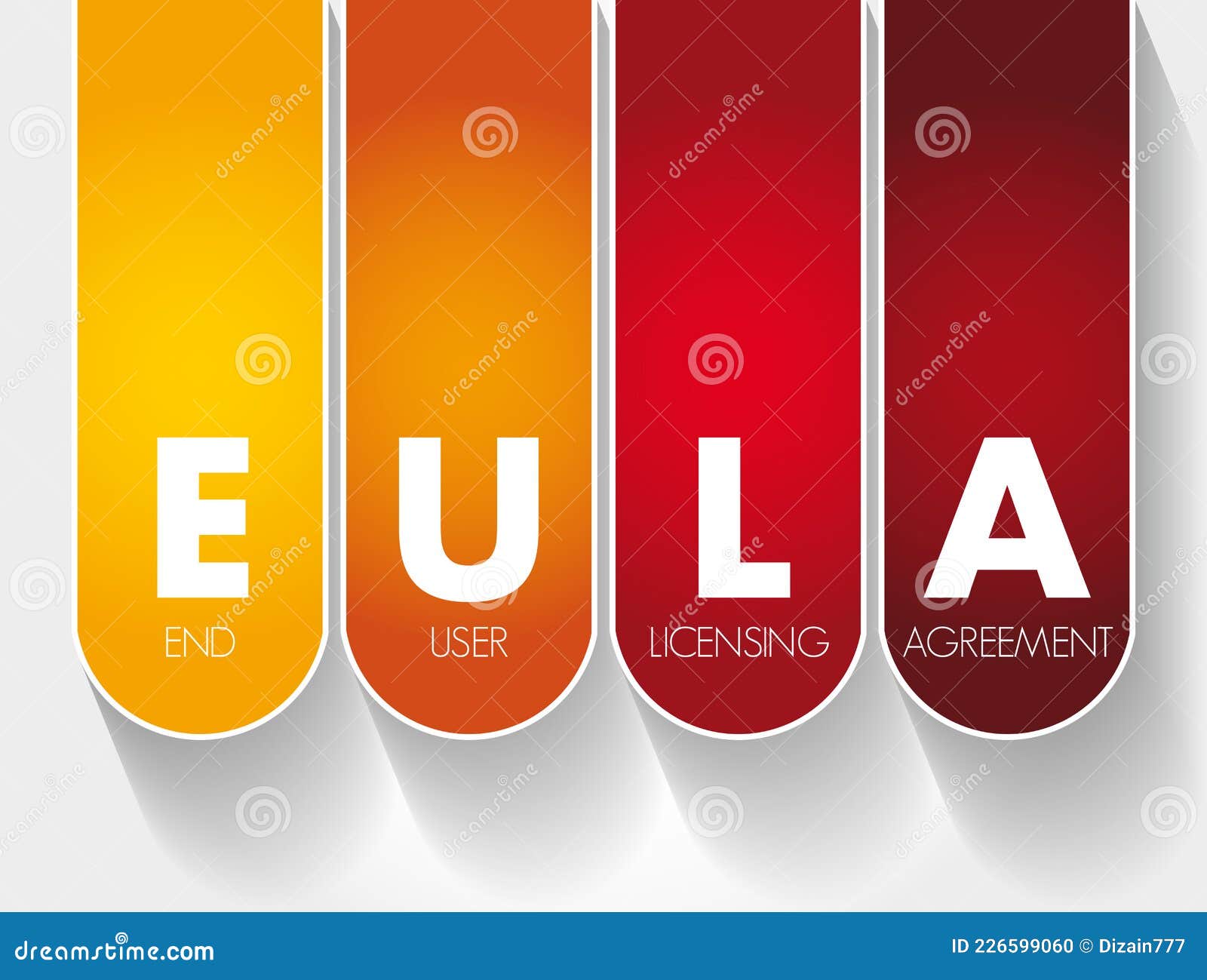 EULA - End User Licensing Agreement Acronym, Technology Concept Background Stock Illustration ...