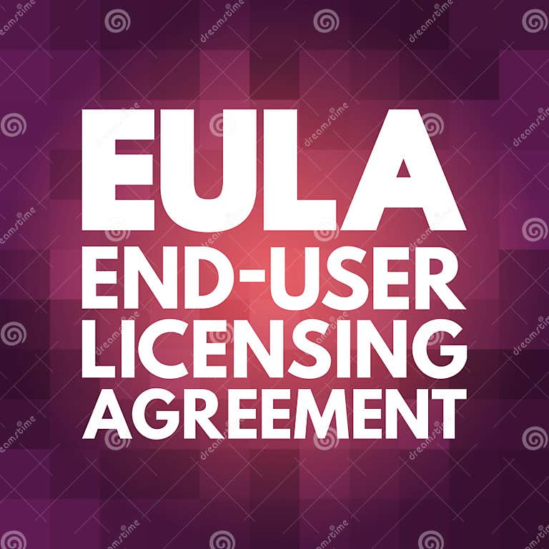 EULA - End User Licensing Agreement Acronym, Technology Concept ...