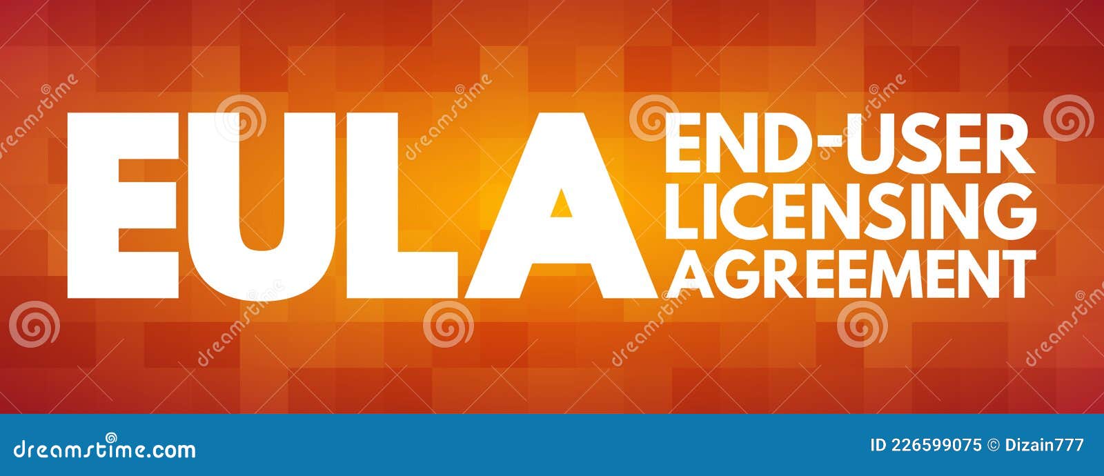 EULA - End User Licensing Agreement Acronym, Technology Concept ...