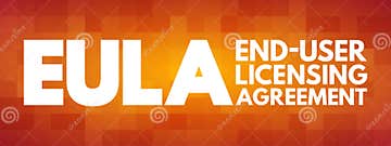 EULA - End User Licensing Agreement Acronym, Technology Concept ...