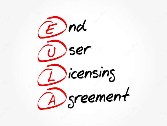 EULA - End User Licensing Agreement Acronym, Technology Concept ...