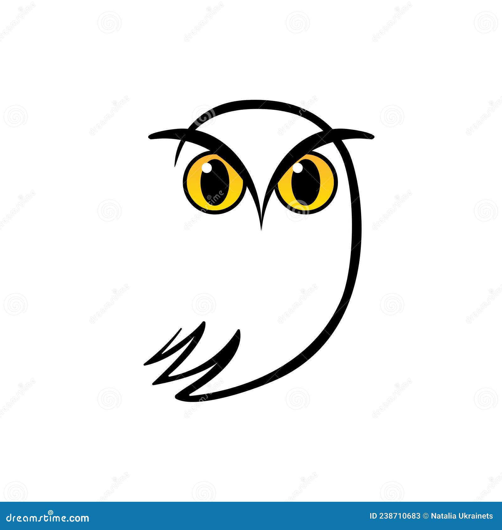 Eule-Symbol vektor abbildung. Illustration von ikone - 238710683