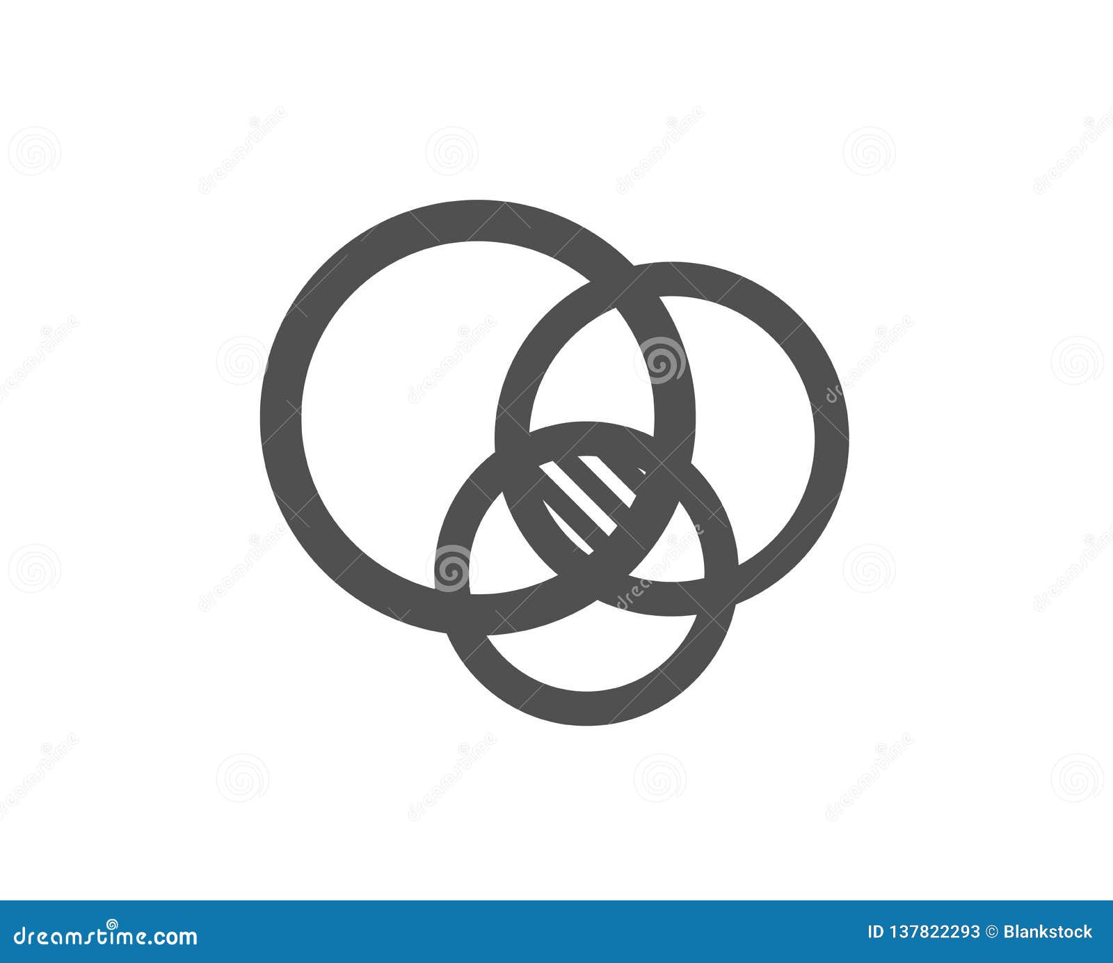 Euler Diagram Icon. Eulerian Circles Sign. Vector Stock Vector ...