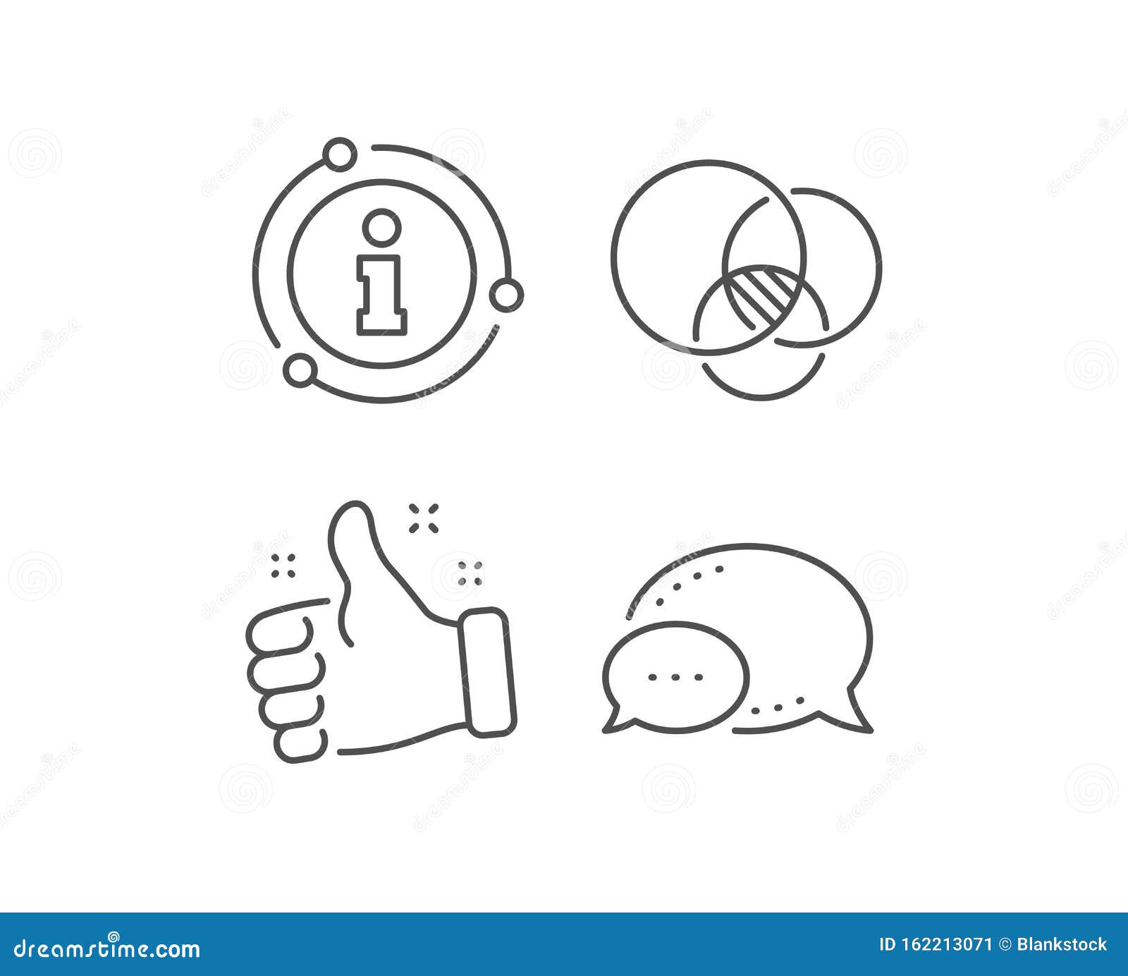 Euler Diagram Line Icon. Eulerian Circles Sign. Vector Stock Vector ...