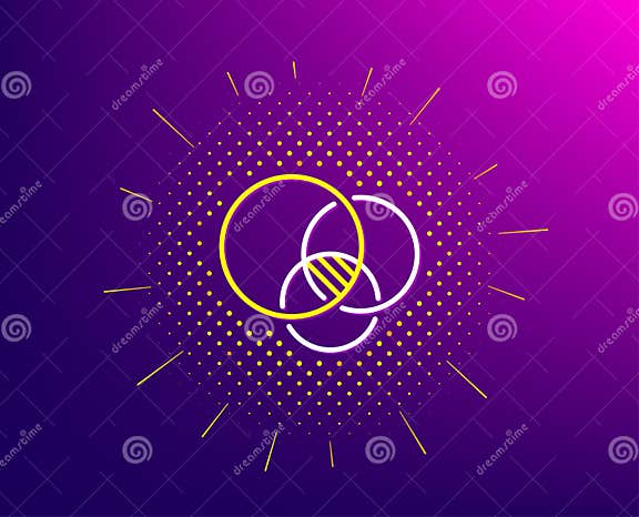 Euler Diagram Line Icon. Eulerian Circles Sign. Vector Stock Vector ...