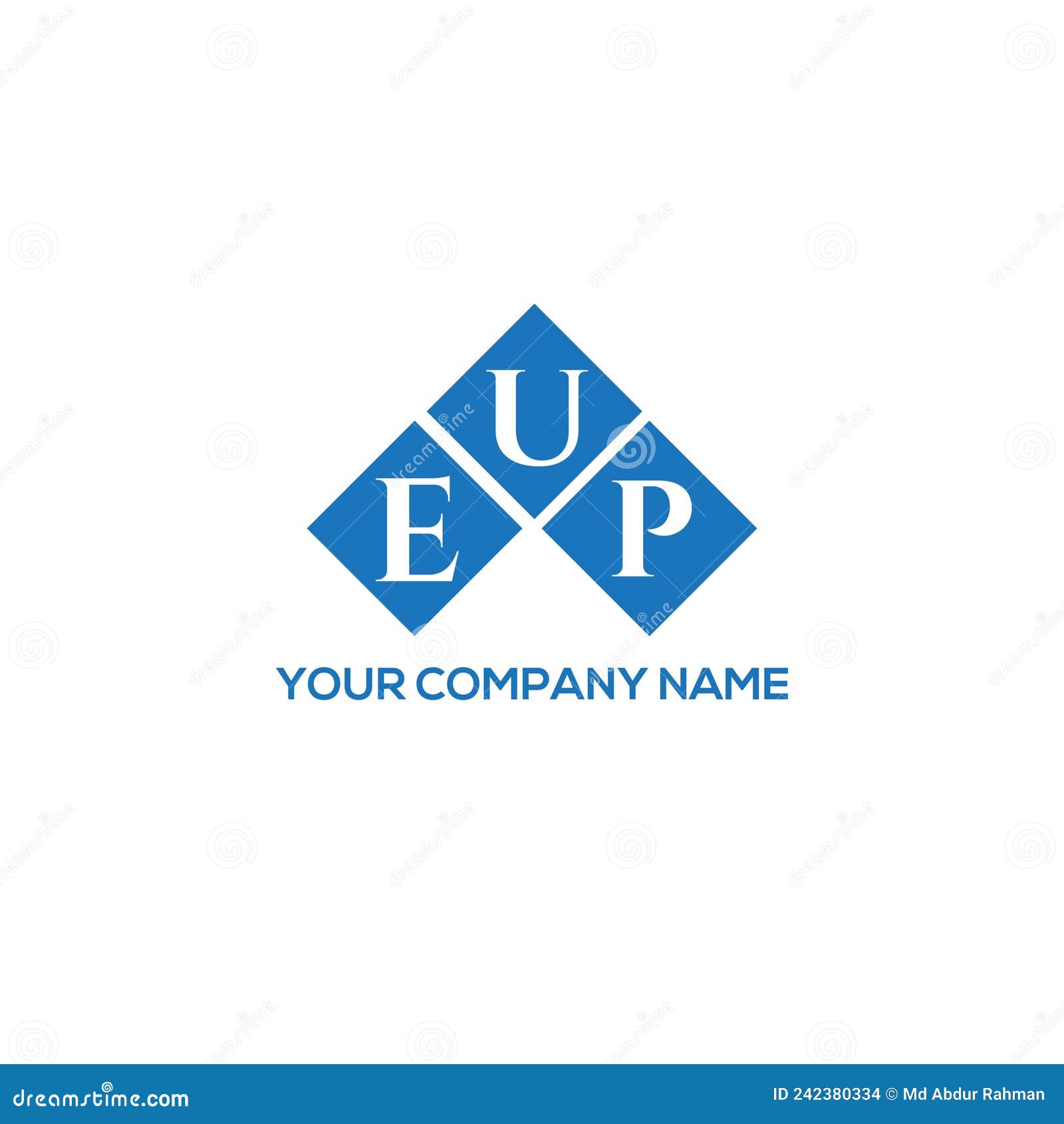 EUP Letter Logo Design on White Background. EUP Creative Initials ...