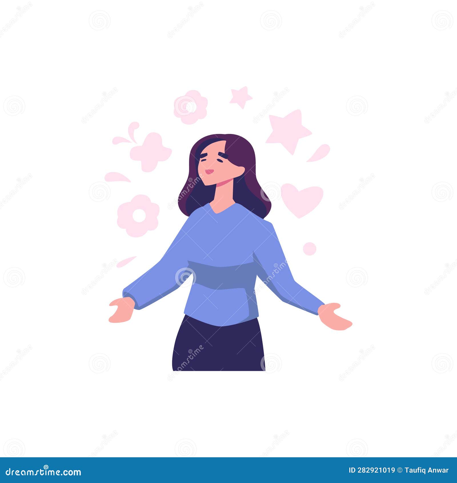 Euphoria Flat Style Illustration Vector Design Stock Vector ...